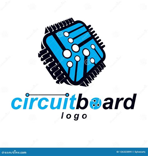 Vector Technology Cpu Design With Square Microprocessor Scheme Stock Vector Illustration Of