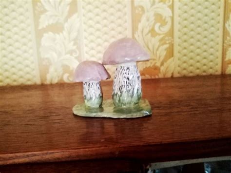 Handmade Ceramic Mushroom Figurine