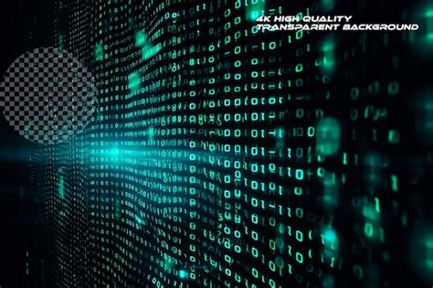 Premium Psd Abstract Futuristic Cyberspace With Binary Code