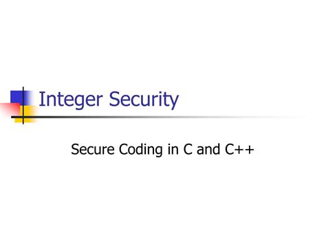 Ppt Integer Security Powerpoint Presentation Free Download Id1373860