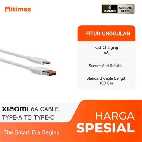 Promo Xiaomi 6A Type A To Type C Cable Diskon 23 Di Seller Urahara Store Cikoko Kota Jakarta