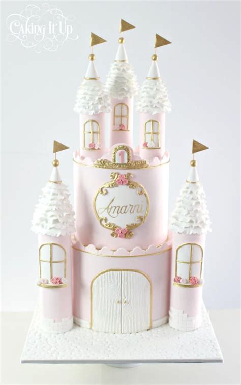 Pink Princess Castle Birthday Cake Cake Birthday