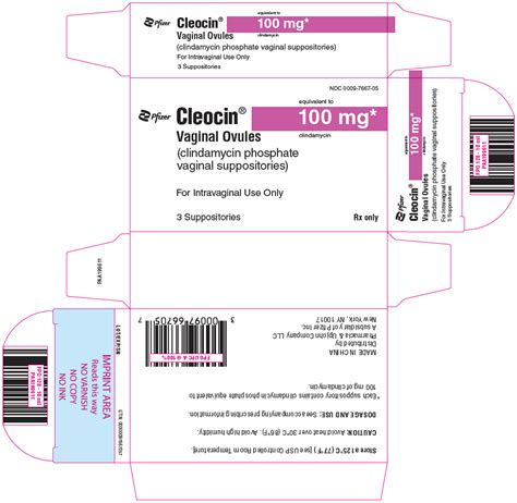 Dailymed Cleocin Clindamycin Phosphate Suppository