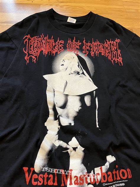 1995 Cradle Of Filth Vestal Masturbationjesus Is A Cunt T Shirt