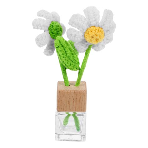 Hemoton Glass Diffuser Bottle With Flower Decor Empty Refillable Aroma