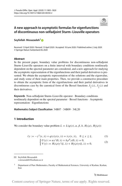 a new approach to asymptotic formulas for eigenfunctions of