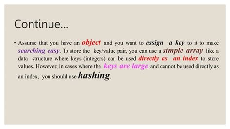 Hashing And Hashing Tables Ppt