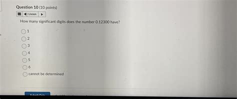 Solved Question 10 10 ﻿pointslistenhow Many Significant