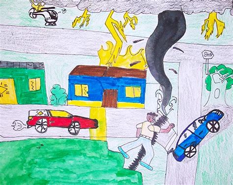 Elementary Art Lesson Natural Disasters Davis Publications
