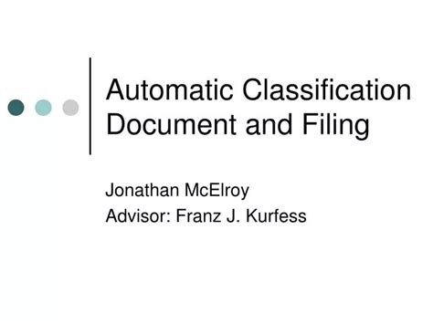 Ppt Automatic Classification Document And Filing Powerpoint