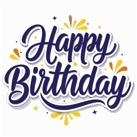 Premium Vector Happy Birthday With Festive Firework And Stars On