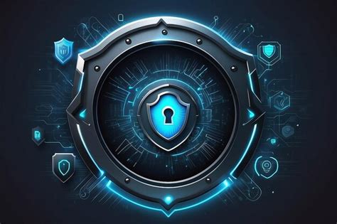 Premium Photo Cyber Security Technology Concept Shield With Keyhole