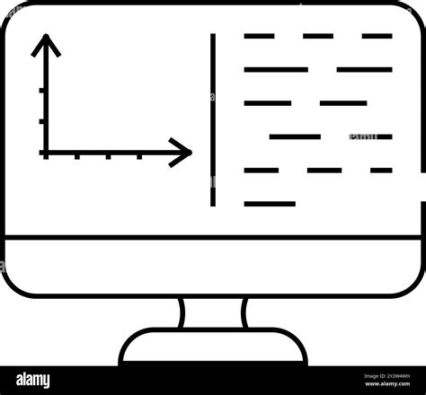 Programming Data Science Line Icon Vector Illustration Stock Vector
