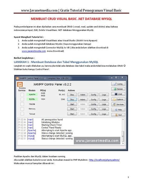 Tutorial Crud Visual Basic Net Database Pdf