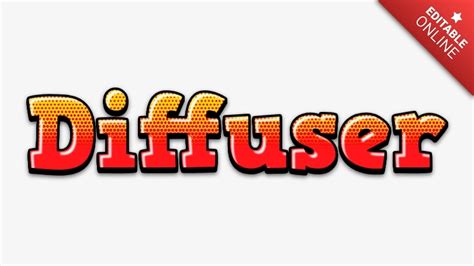 Diffuser Comic Font Text Effect Generator