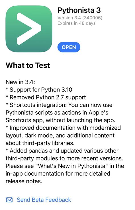 The Developer Of The Pythonista App Says An Update Is Coming With