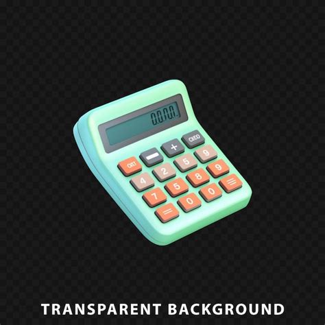 Premium PSD D Render Calculator Isolated On Transparent Background