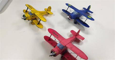 Trio Of Beech Staggerwing Papermodel In 1 100 Scale Album On Imgur