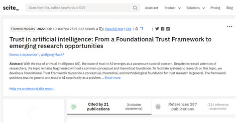 Trust in artificial intelligence: From a Foundational Trust Framework to emerging research ...