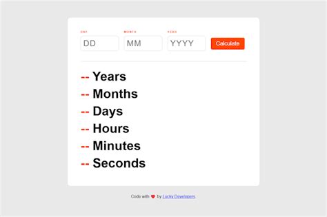 How To Build A Responsive Age Calculator Using Vanilla Javascript