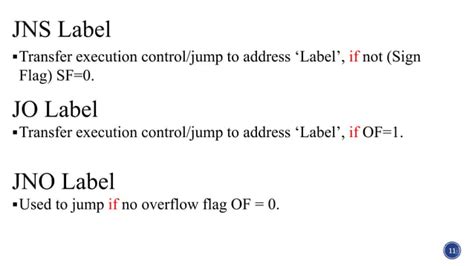 branching instructions in 8086 microprocessor pptx