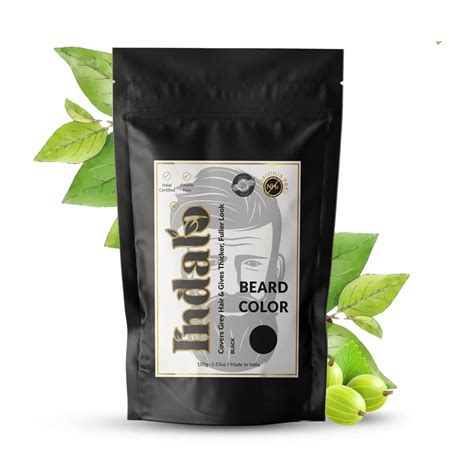 Indalo Black Beard Color 100g Long Lasting Ammonia Free Beard Color