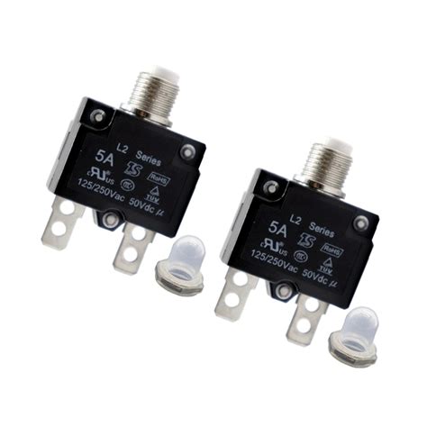 2x 5amp Push Button Manual Reset Thermal Circuit B Grandado