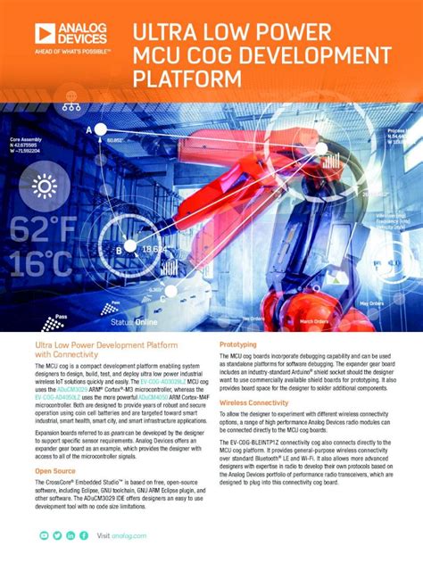 PDF Ultra Low Power MCU Cog Development Platform MCU COG DEVELOPMENT PLATFORM