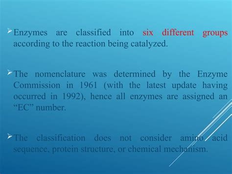 Enzymes Introduction And Classification Ppt