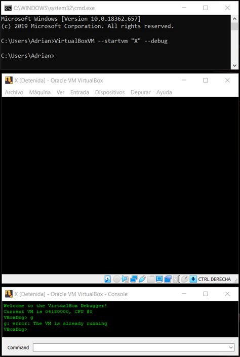 Operating System Virtualbox Debugging G Error The Vm Is Already