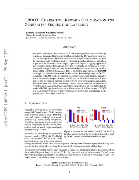 Groot Corrective Reward Optimization For Generative Sequential