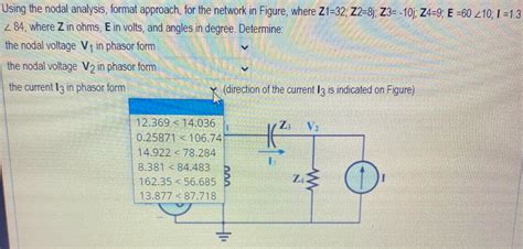 solved using the nodal analysis format approach for the