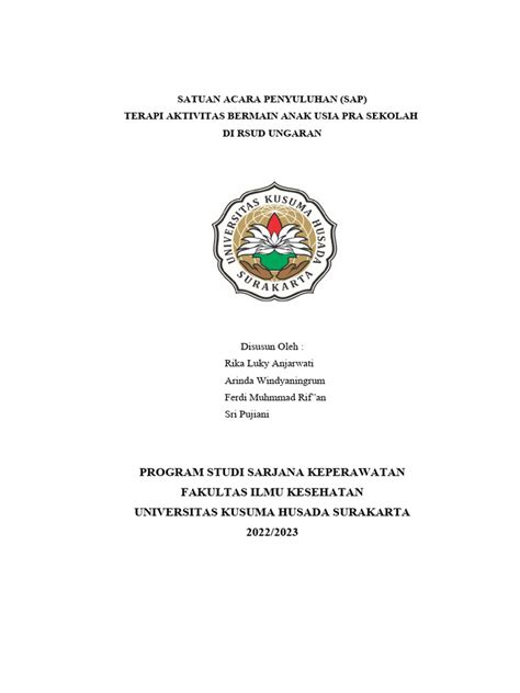 Revisi Sap Terapi Bermain Pdf