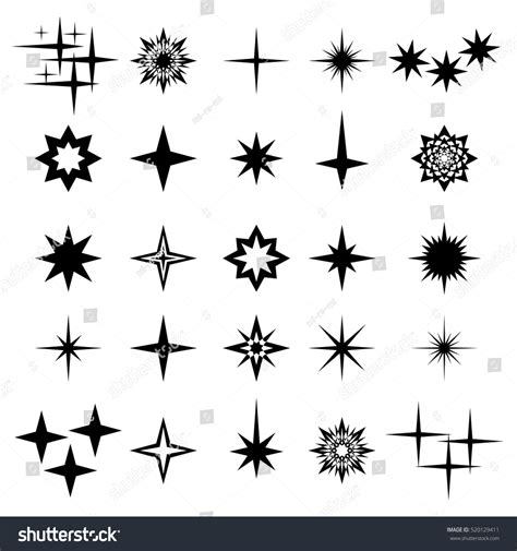 Vector Illustration Sparks Sparks Elements Symbols Stock Vector