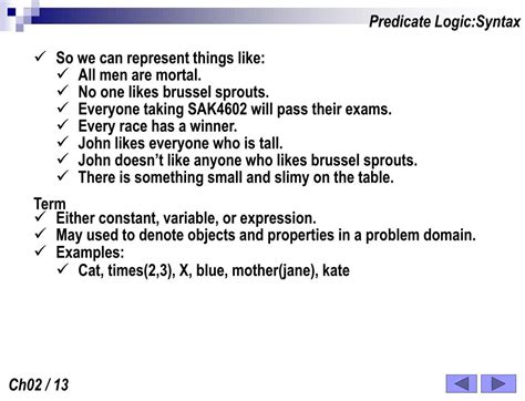 Ppt Predicate Logic Powerpoint Presentation Free Download Id4296929