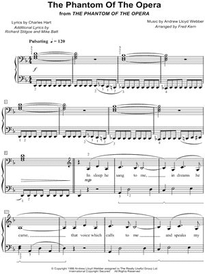 The Phantom Of The Opera Sheet Music 36 Arrangements Available