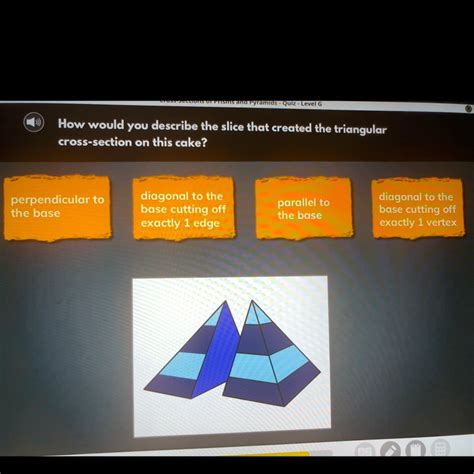 how would you describe the slice that created the triangular cross