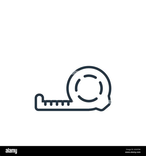 Tape Measure Outline Vector Icon Thin Line Black Tape Measure Icon Flat Vector Simple Element