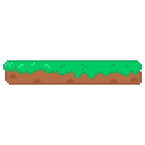 Grass Platform For 8 Bit Games Vector Icon In Pixel Art Style 42237376 Vector Art At Vecteezy