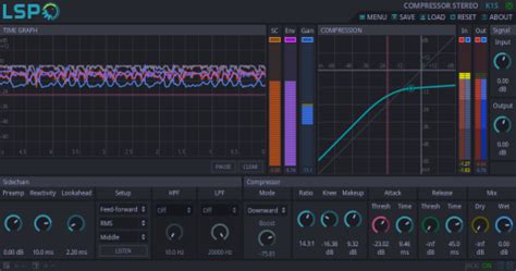 Lsp Compressor By Linux Studio Plugins Project Lsp Plugin Vst Ladspa Lv2