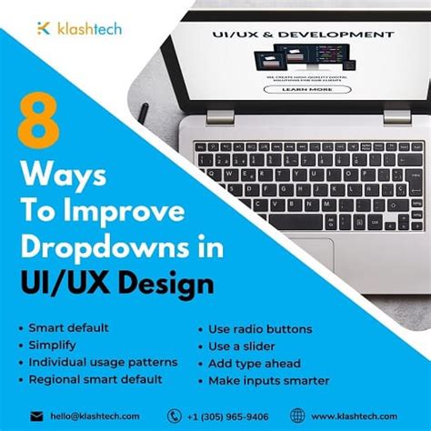 8 Ways To Improve Dropdowns In UI UX Design Web Design Development Company Klashtech