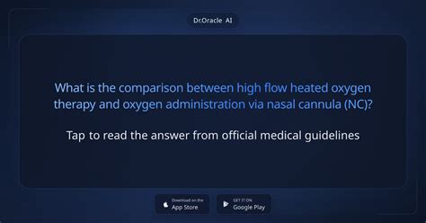What Is The Comparison Between High Flow Heated Oxygen Therapy And Oxygen Administration Via