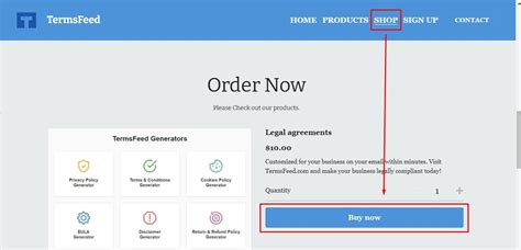how to add i agree checkbox on strikingly checkout termsfeed