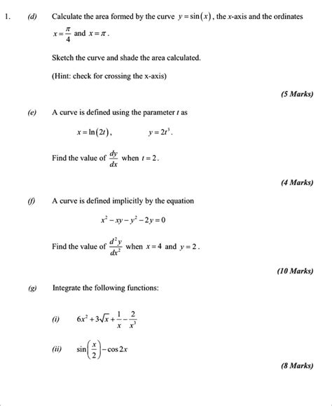 Solved Calculate The Area Formed By The Curve Y Sinx The X Axis