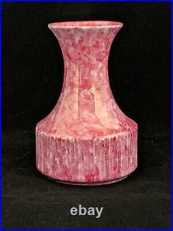 Vintage Midcentury Modern Rare Pink Porcelain Op Art Rosenthal Bud Vase
