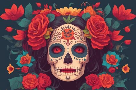 Premium Vector Day Of The Dead Vector Illustration