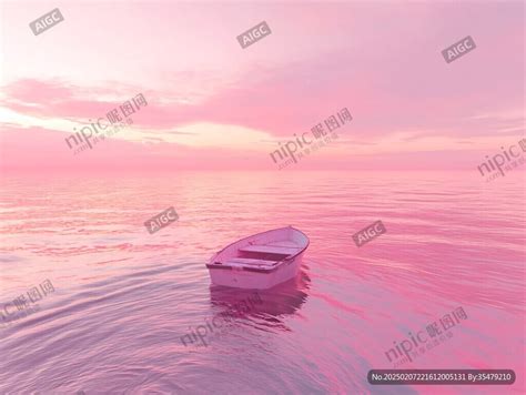 Ai创作图粉红色超现实海景 粉红色的超现实海景 粉色小木船 梦幻的小舟 唯美小船 意境小船 浩瀚大海渺小的船 有意境的船 船与梦 粉红色海景 粉色的海景 小船黄昏 暖色小船 海中孤舟 静静的