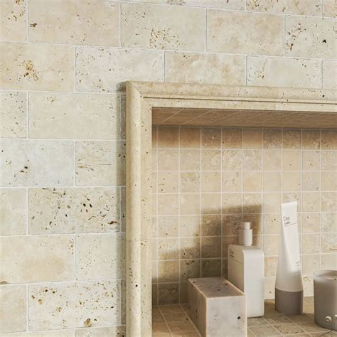 Lydia Classico Travertine Dado Border Tile Honed Finish Nsg Tiles