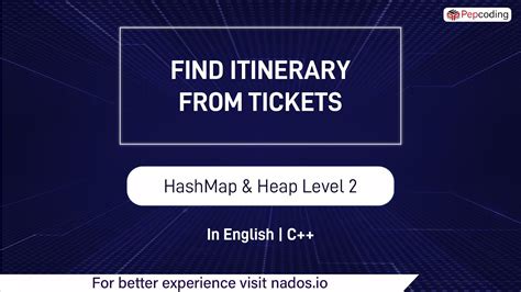 Find Itinerary From Tickets Module Hashmap And Heap In English Cpp Video2 Youtube
