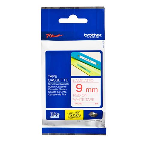 Brother P Touch Tz Tape Mm Red On White Tze